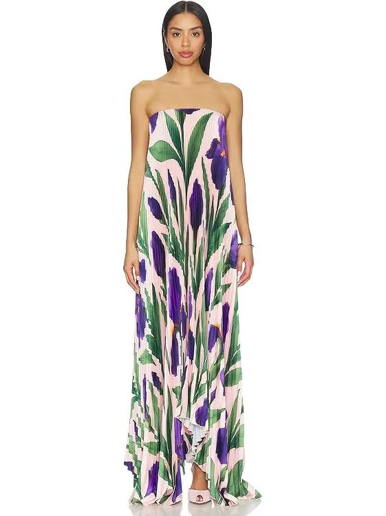L'IDEE Bisous Strapless Gown - Iris Garden