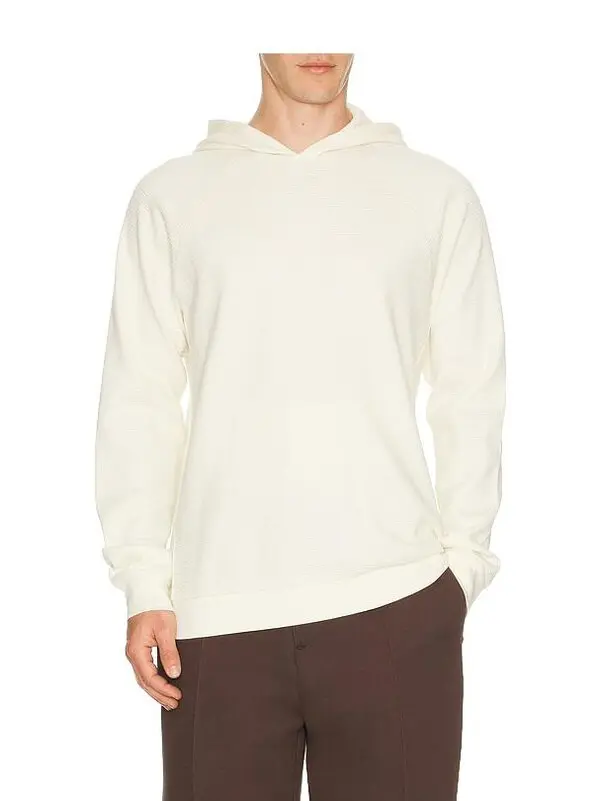 Barefoot Dreams Waffle Thermal Hoodie - Cream