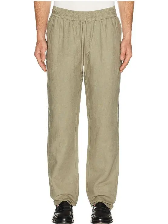 LES DEUX Patrick Linen Pants - Laurel Oak Sand