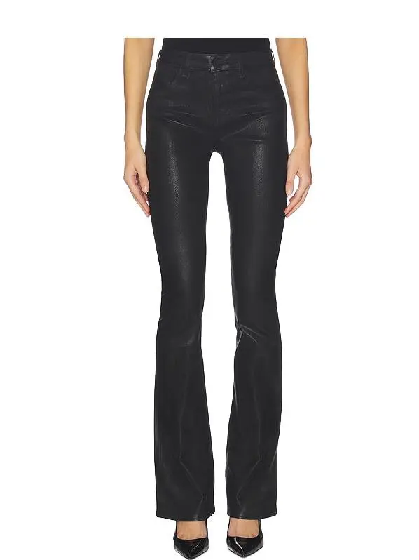 L'Agence Selma High Rise Baby Boot Pant - Noir Coated