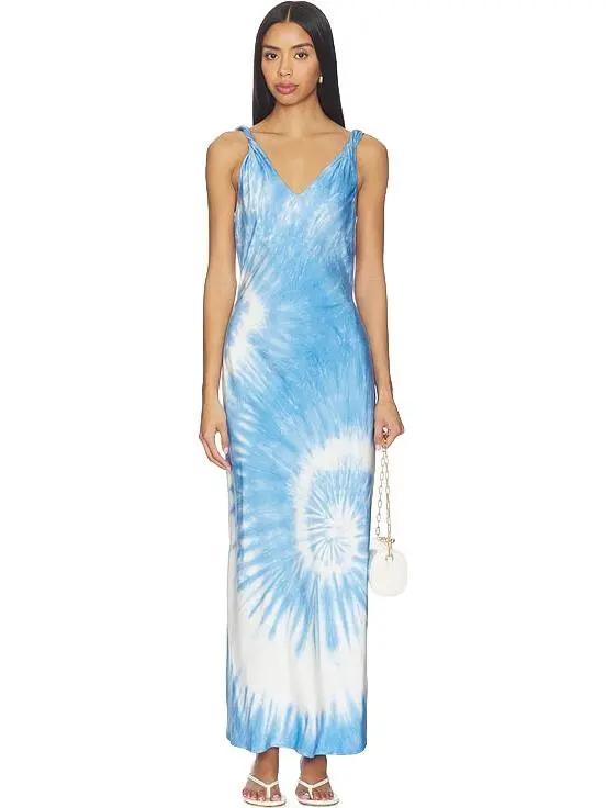 Lna Sicily Tie Dye Dress - Biarritz Blue Tie Dye