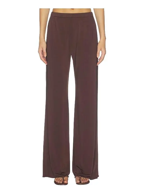 Amanda Uprichard Mariko Pants In Brown - Cocoa