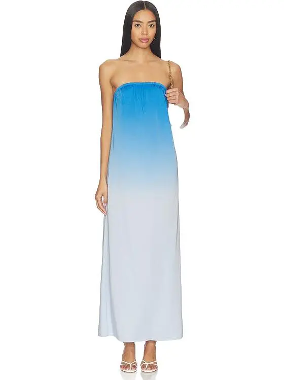 Lna Ekana Dip Dye Dress - Biarritz Blue Dip Dye