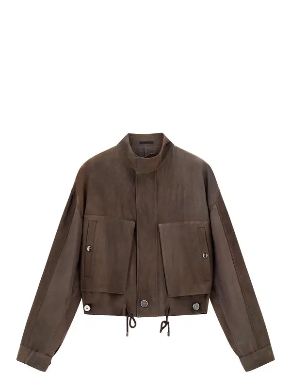 Giorgio Armani Iridescent Viscose Blouson - Brown