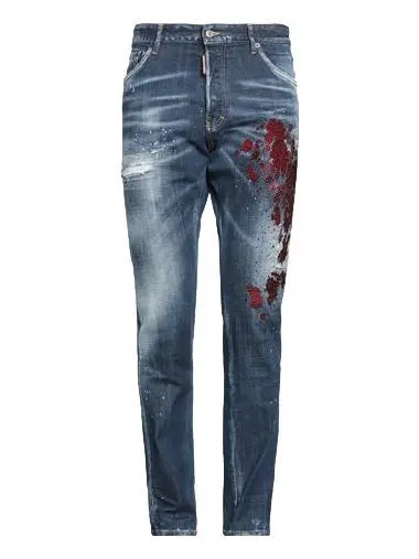 Dsquared2 Tapered Jeans With Appliqués - Blue