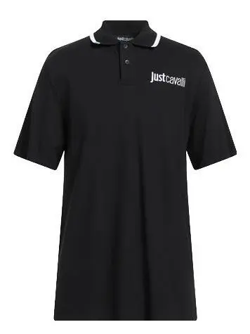 Just Cavalli Polo Shirt Size Cotton, Polyester, Elastane - Black