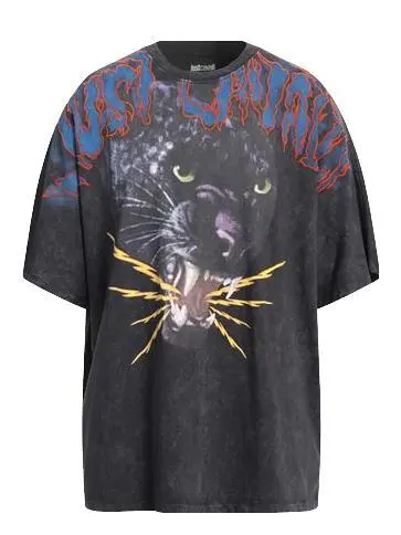 Just Cavalli T-shirt Charcoal Size Cotton - Grey