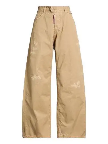 Dsquared2 Wide-leg Cotton Pants - Camel