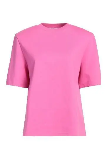 Attico T-shirt In Cotton Jersey With Shoulder Pads - Pink