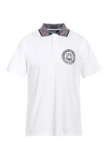 Just Cavalli Polo Shirt Size Cotton, Polyester, Lyocell - White