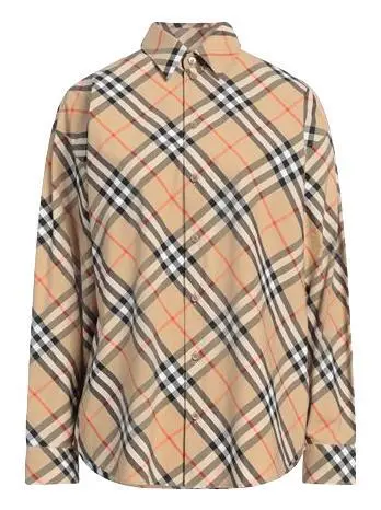 Burberry Woven Shirt With Signature Print - Beige