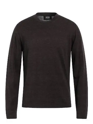 Alpha Studio Sweater In Organic Cotton And Cashmere - Brown
