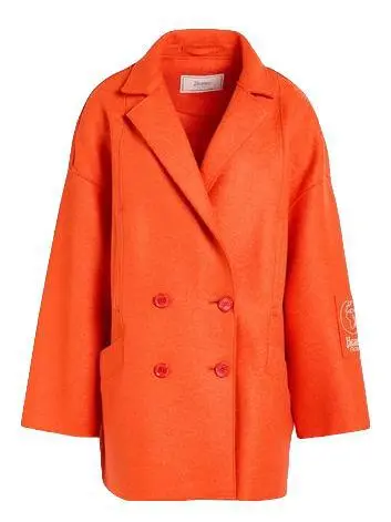 Herno Virgin Wool Pea Coat - Orange