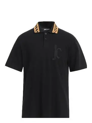 Just Cavalli Polo Shirt Size Cotton, Polyester, Polyamide, Elastane - Black