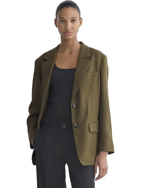 Everlane Oversized Stretch Linen Blazer - Beech