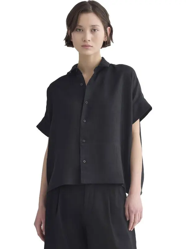 Everlane Boxy Linen Shirt - Black