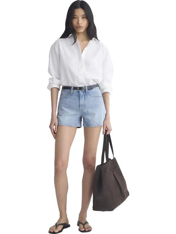 Everlane Classic High-rise Denim Shorts - Light Indigo