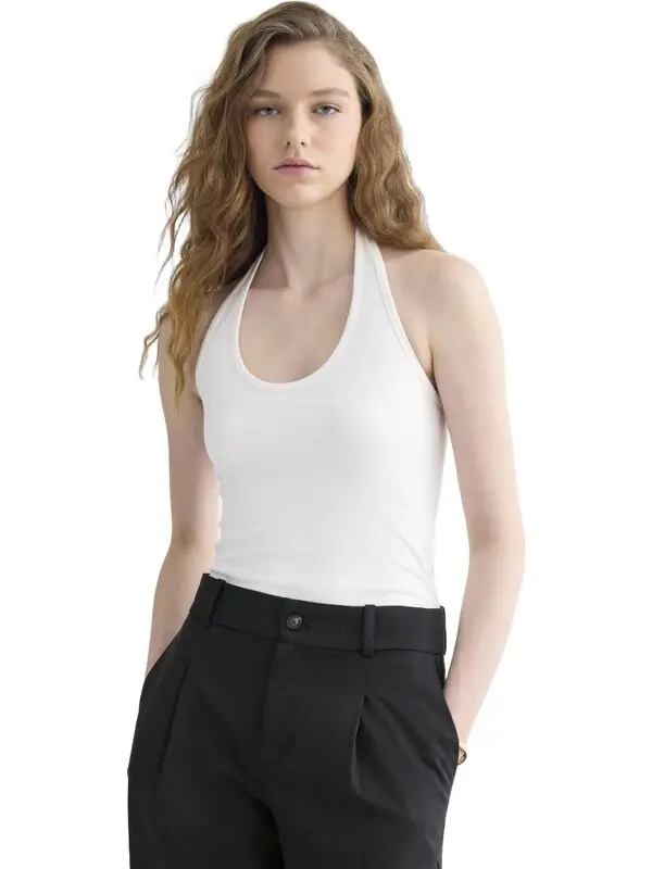 Everlane Halter Tank Top - Bone