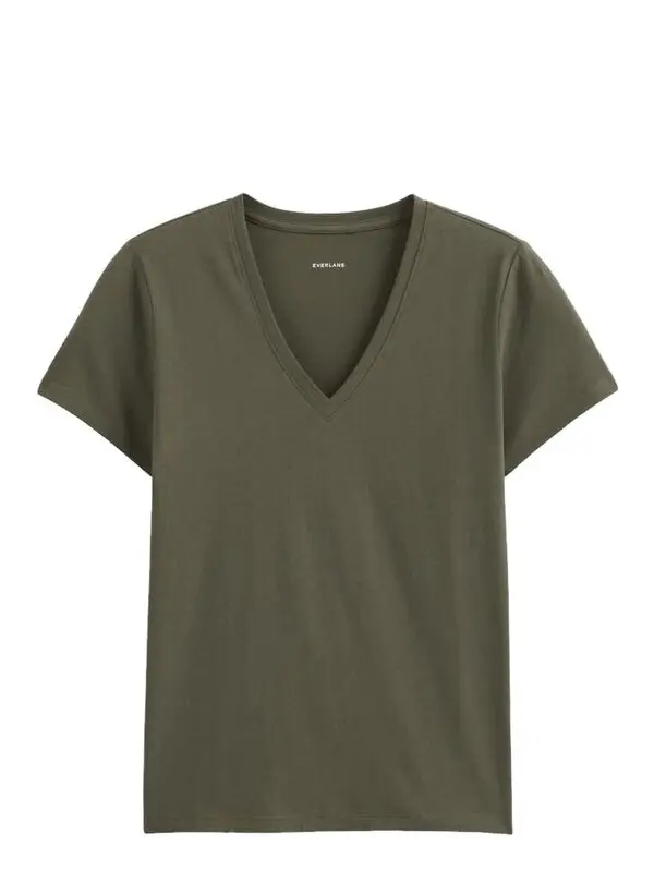 Everlane Slim V-neck T-shirt - Olive Night