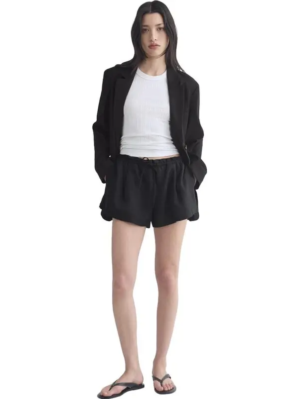 Everlane Linen Flowy Shorts - Black