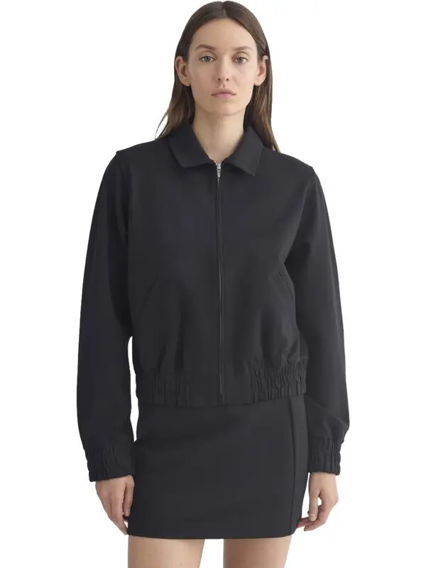 Everlane Ponte Aviator Jacket - Black