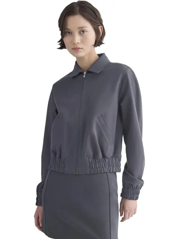 Everlane Ponte Aviator Jacket - Graphite