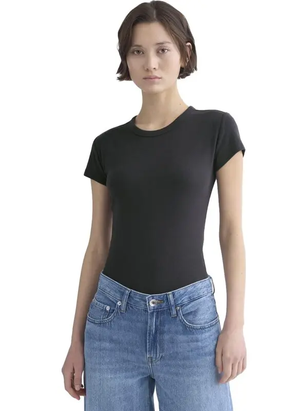 Everlane Retrosoft Cotton Crew Neck T-shirt - Black