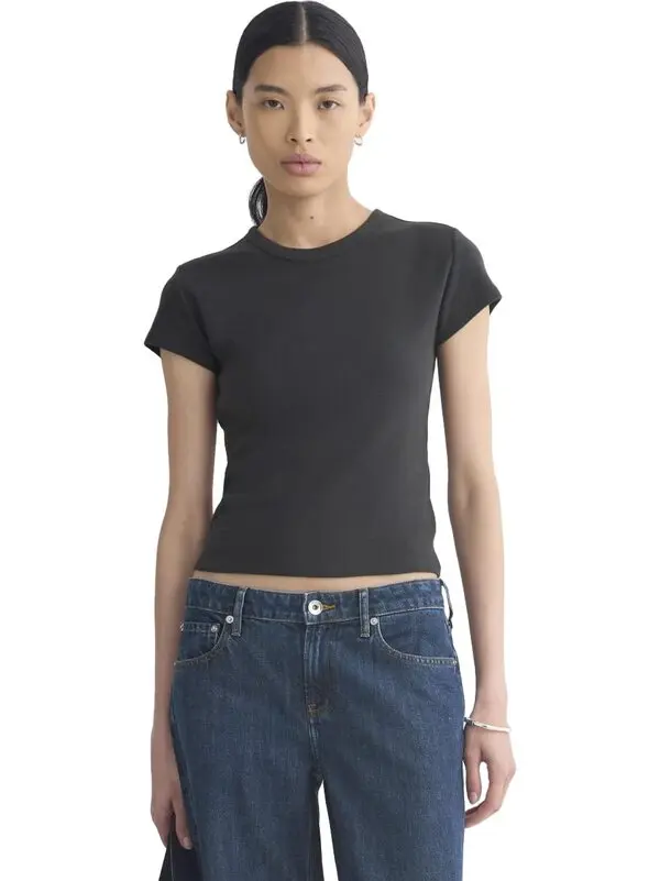 Everlane Retrosoft Cotton Crew Neck T-shirt - Black