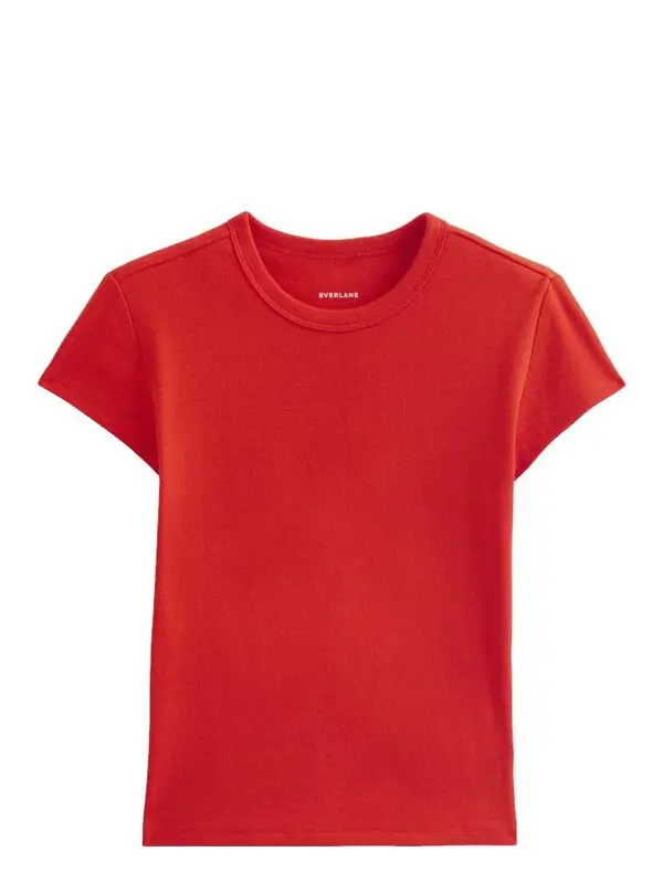 Everlane Retrosoft Cotton Crew Neck T-shirt - Fiery Red