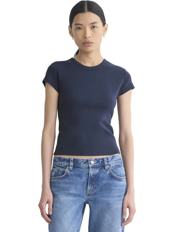 Everlane Retrosoft Cotton Crew Neck T-shirt - Navy