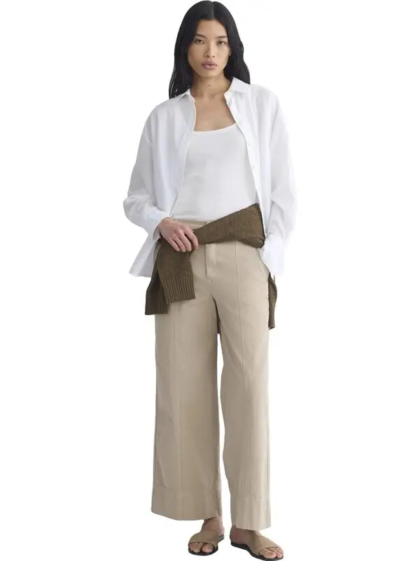 Everlane Seamed Wide-leg Pant - Trench Coat Khaki