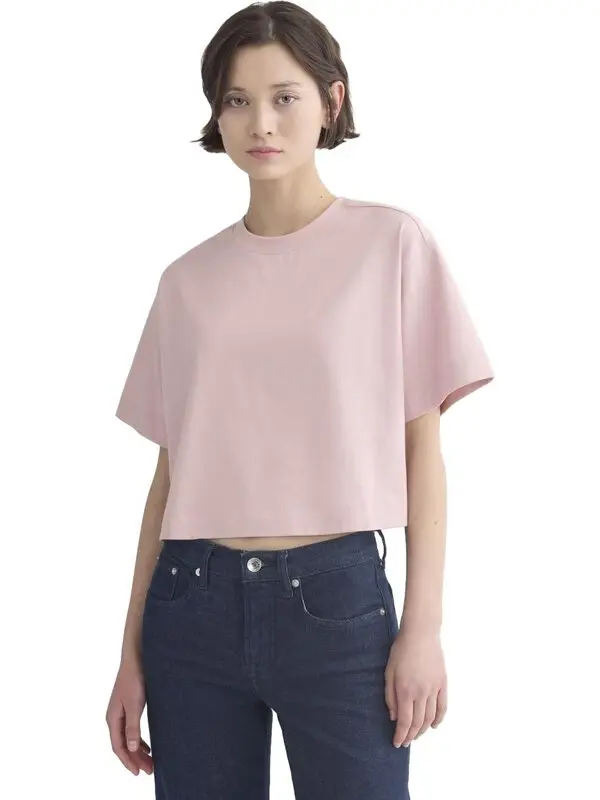 Everlane Forever Jersey Cropped T-shirt - Burnished Lilac