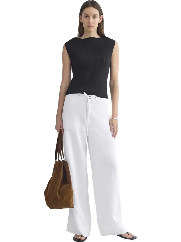 Everlane Wide-leg Drawstring Pant - White