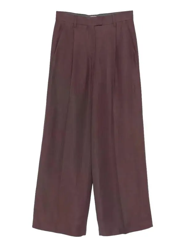 Brunello Cucinelli Pleated Wide-leg Trousers - Purple