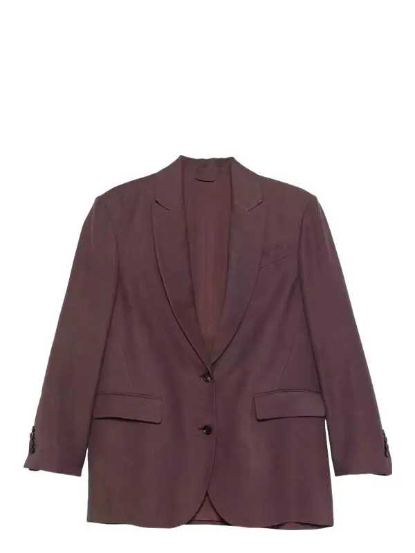 Brunello Cucinelli Flap-pocket Single-breasted Blazer - Purple