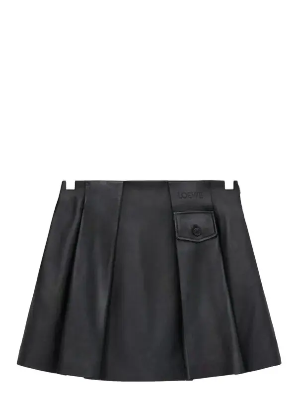 Loewe Pleated Mini Skirt - Black