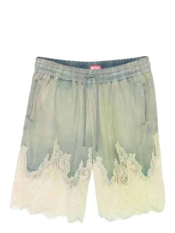 DIESEL® Lace Drawstring Shorts - Blue