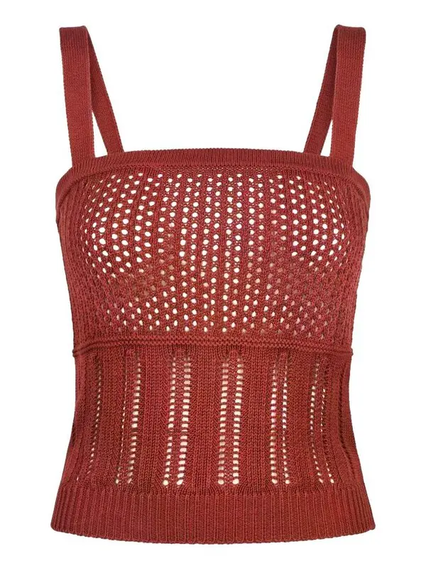 Max Mara Sleeveless Knitted Top - Red