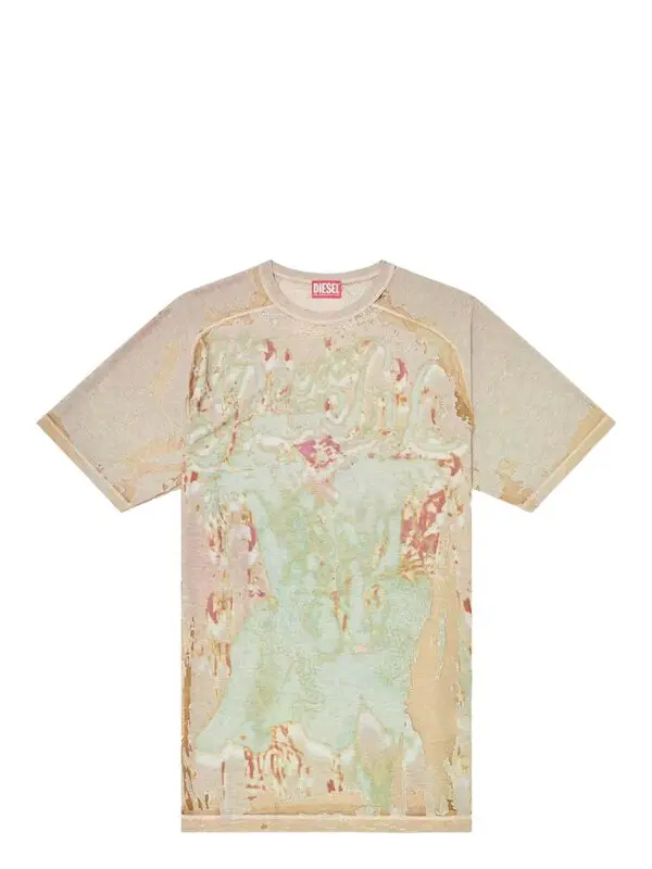 DIESEL® T-livo Abstract-print T-shirt - Neutrals