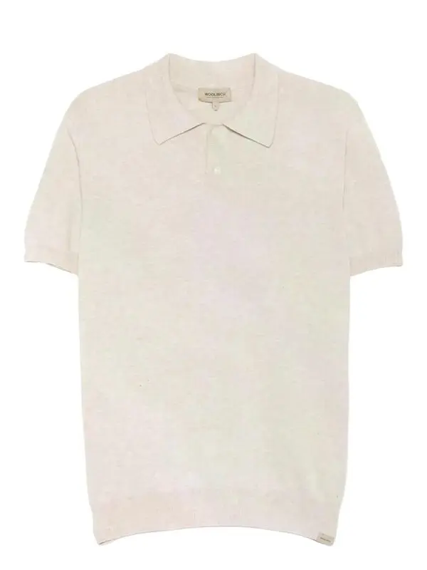 Woolrich Short-sleeve Knitted Polo Shirt - Neutrals