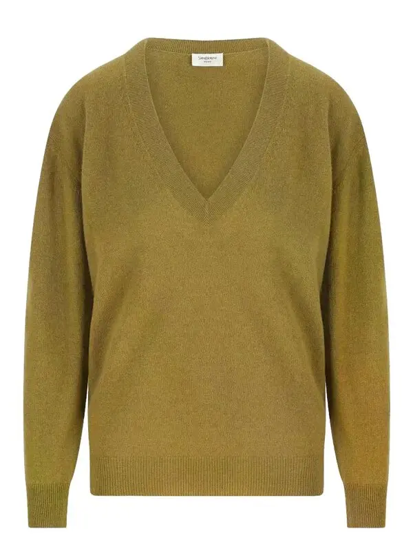 Saint Laurent V-neck Sweater - Green