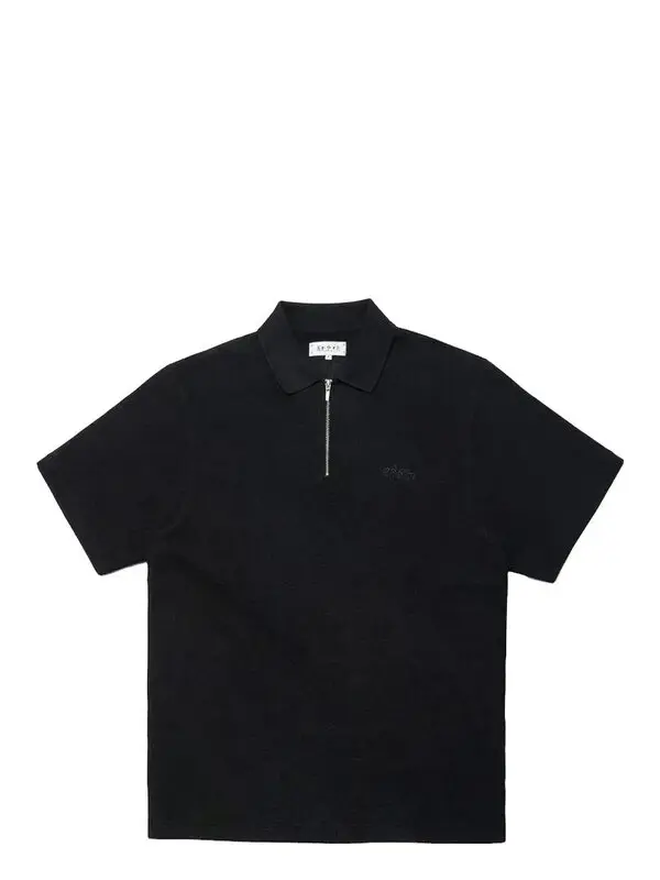 Edwin Rick Logo-embroidered Polo Shirt - Black