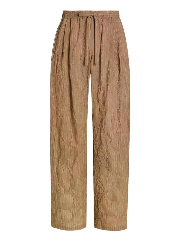Dolce & Gabbana Pinstripe Drawstring Trousers - Neutrals