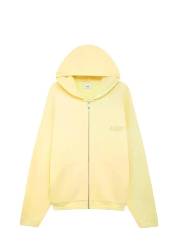 AUTRY Logo Zip-up Hoodie - Yellow