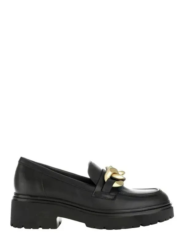 Gabor Chain-detail Loafers - Black