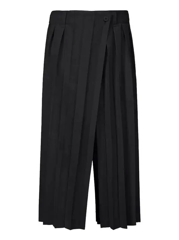 Issey Miyake Edge Ensemble Pleated Trousers - Black