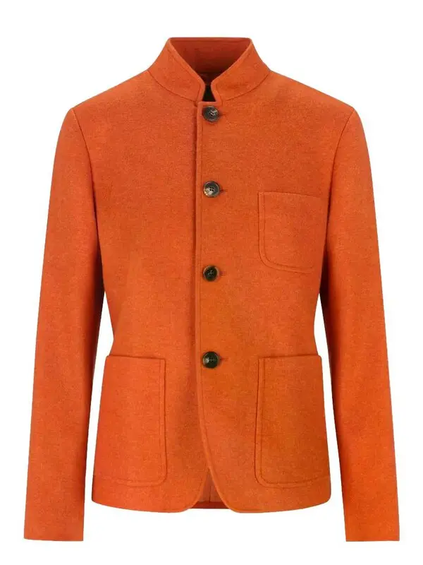 Loro Piana Spagna Button-up Cashmere Jacket - Orange