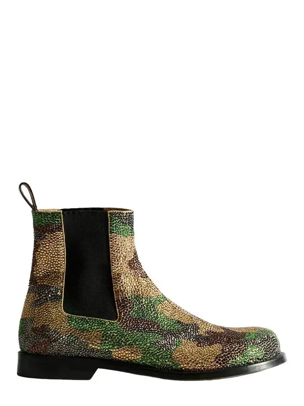 JW Anderson Glass-embellished Chelsea Boots - Gold