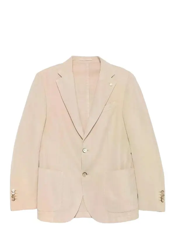 LUIGI BIANCHI Buttoned Single-breasted Blazer - Neutrals