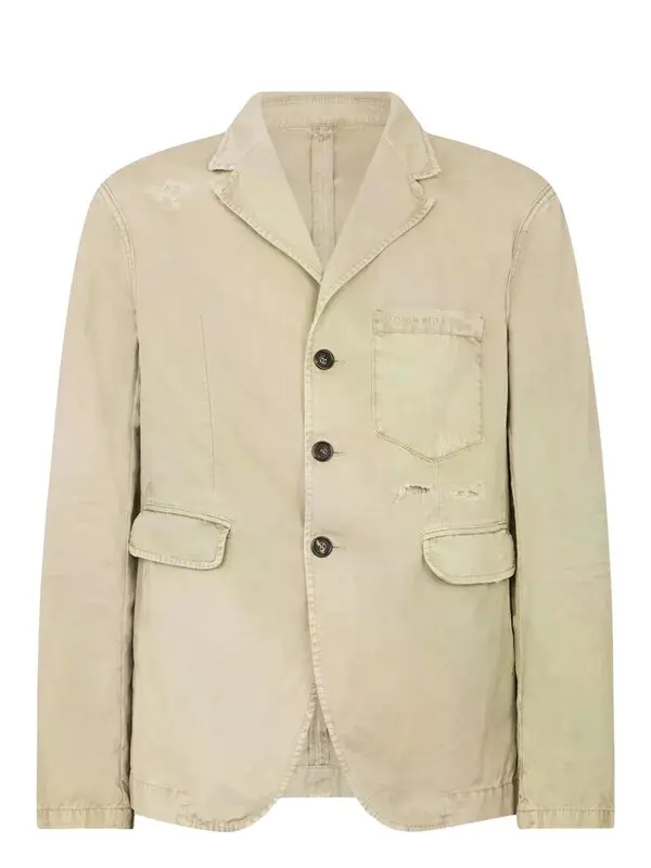 Dsquared2 Garment Dyed Button Fastening Blazer - Neutrals